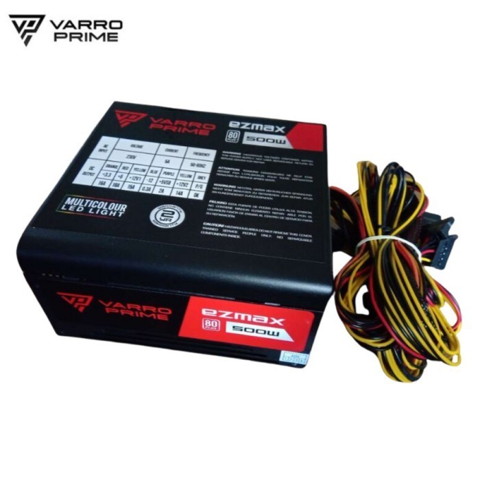 Jual Hemat Power Supply Varro Prime Ezmax 500W 80 Plus Rgb 8 PinPsu 500 ...