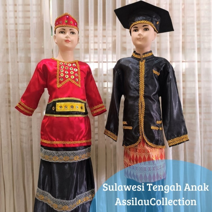 Jual Pakaian Tradisional Sulawesi Tengah Anak//Baju Adat Sulteng Anak ...