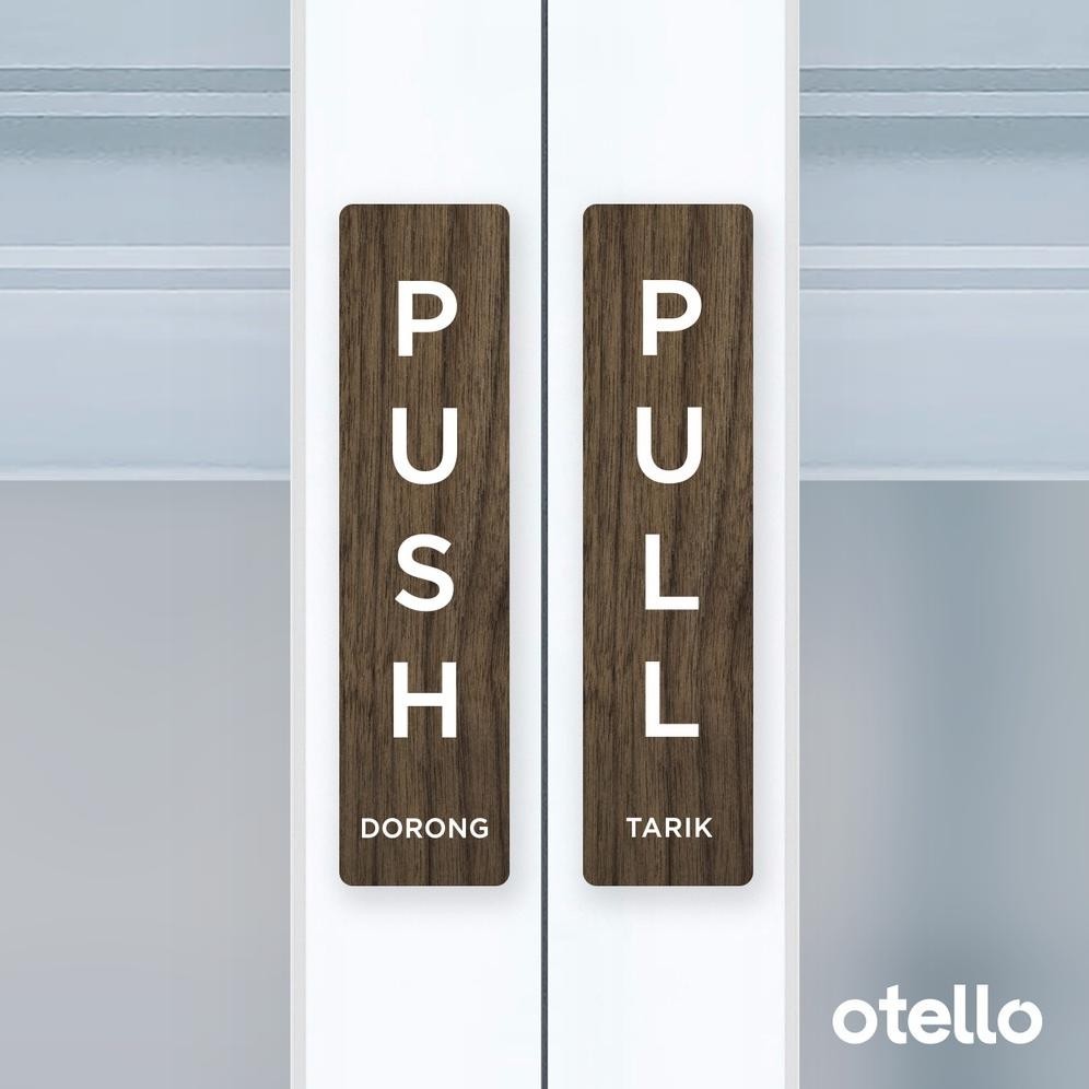 Jual It34 Push Pull Signage Dorong Tarik Sign Board Label Tempel ...