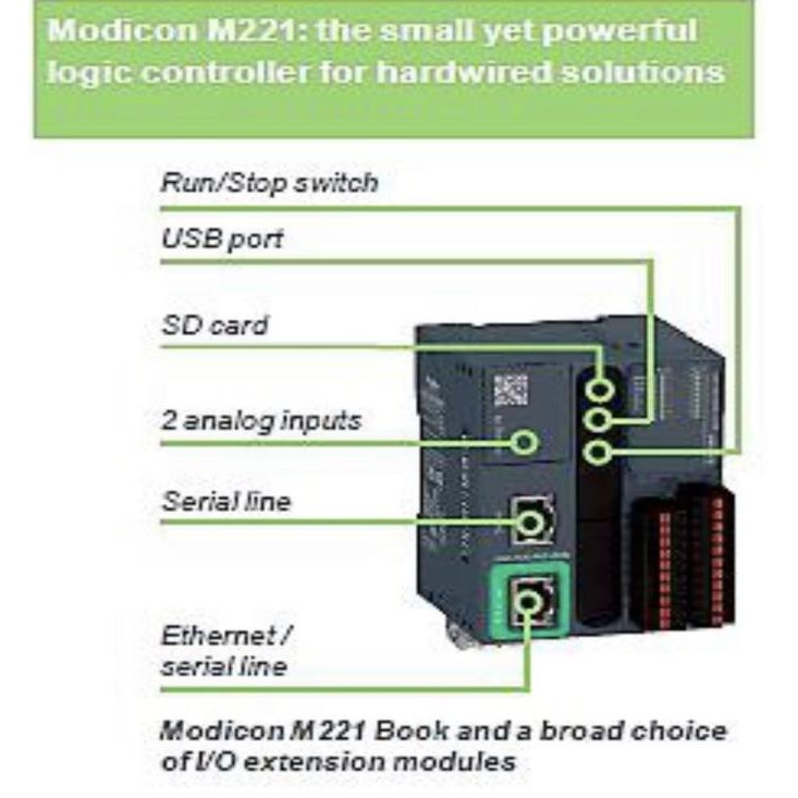 Jual Tm221Me16R Modicon M221 Plc Schneider 16 I/O Relay Output Eth 24Vdc | Shopee Indonesia