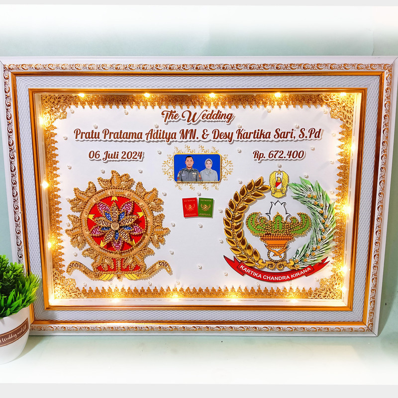 Jual custom mahar pernikahan logo tni polisi abdi negara TNI AD AU AL ...