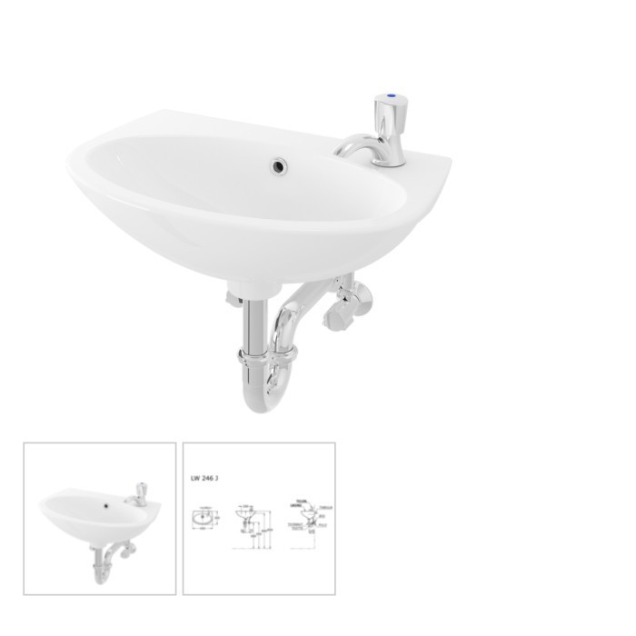 Jual NEW SERIES WASTAFEL TOTO KOMPLIT SET CUSTOM LW246J / WASTHTAFEL ...