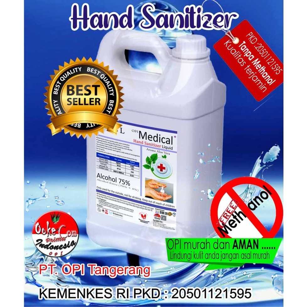 Jual Hand sanitizer 5 liter 100ml , 500ml , 1 Liter varian Cair atau Spray varian berat tidak ...