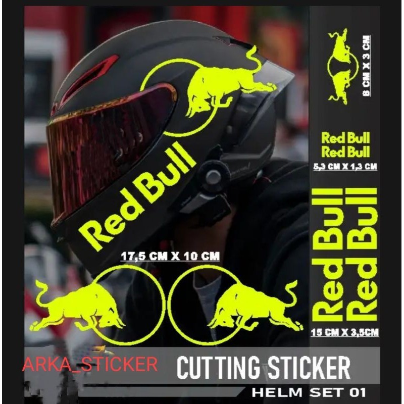 Jual Sticker Helm Full Face/Sticker Helm Variasi Cutting 1 Set Premium ...