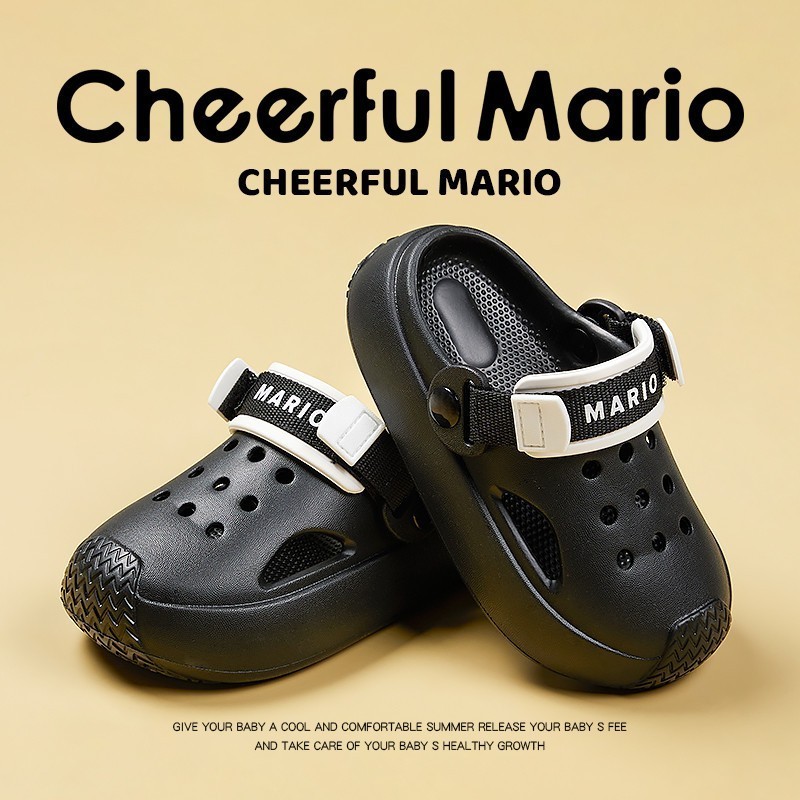 Jual Sandal Baim Cheerful Mario Anak Sandal Cross Polos Eva Velcro ...