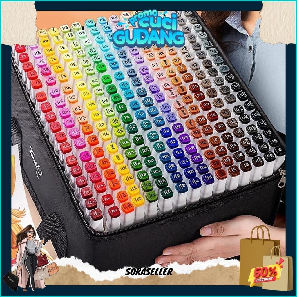 Jual (Dyi) Touchfive 24/36/48/60/80 Warna Sketsa Spidol Umum General ...