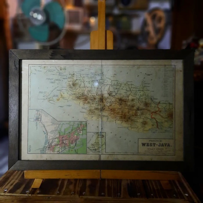 Jual Ars Peta Kuno 1930'S. Peta Jawa Barat / West Java. Peta Kuno Untuk ...