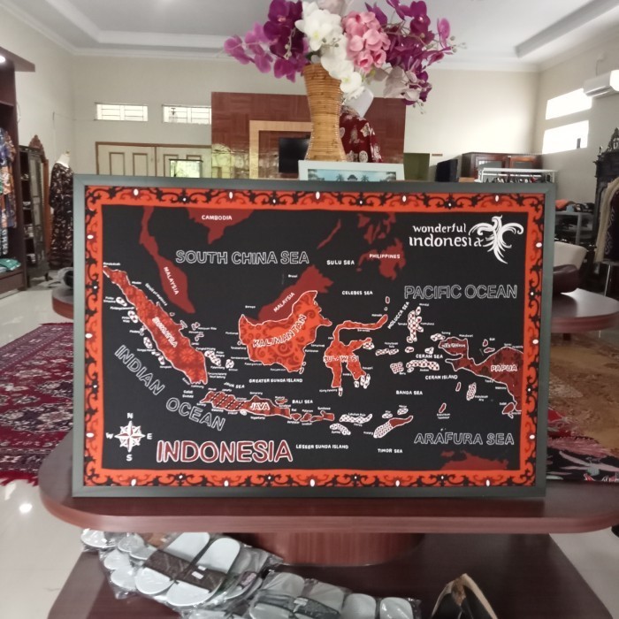 Jual Ars Batik Peta Indonesia Frame | Shopee Indonesia