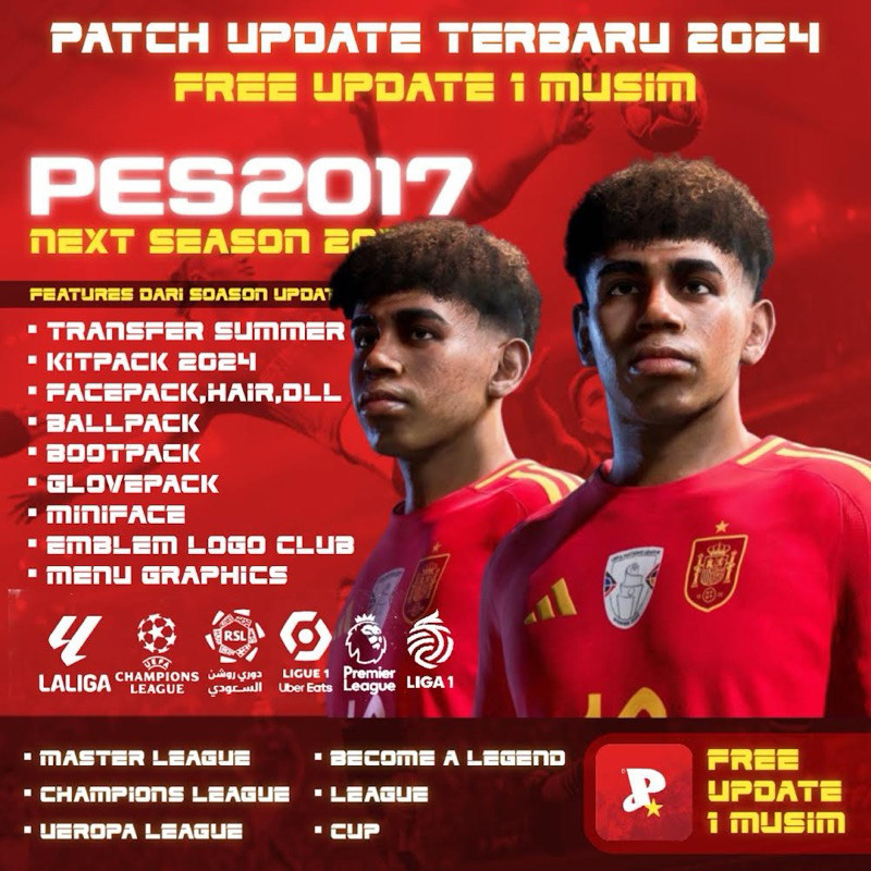 Jual Pes 2017 Season Update 2024 Terbaru Free Update 1 Musim - Game Pc ...