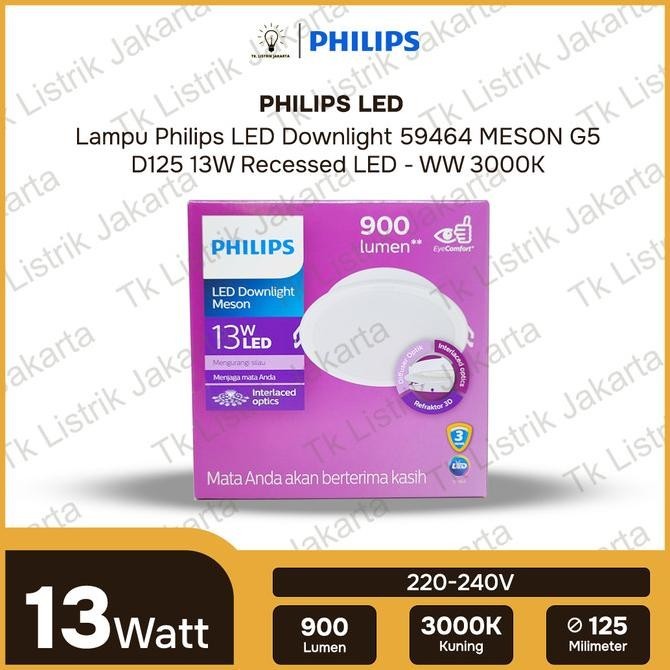 Jual ```````] PHILIPS LED Downlight 59464 MESON G5 D125 13W RECESSED LED | Shopee Indonesia