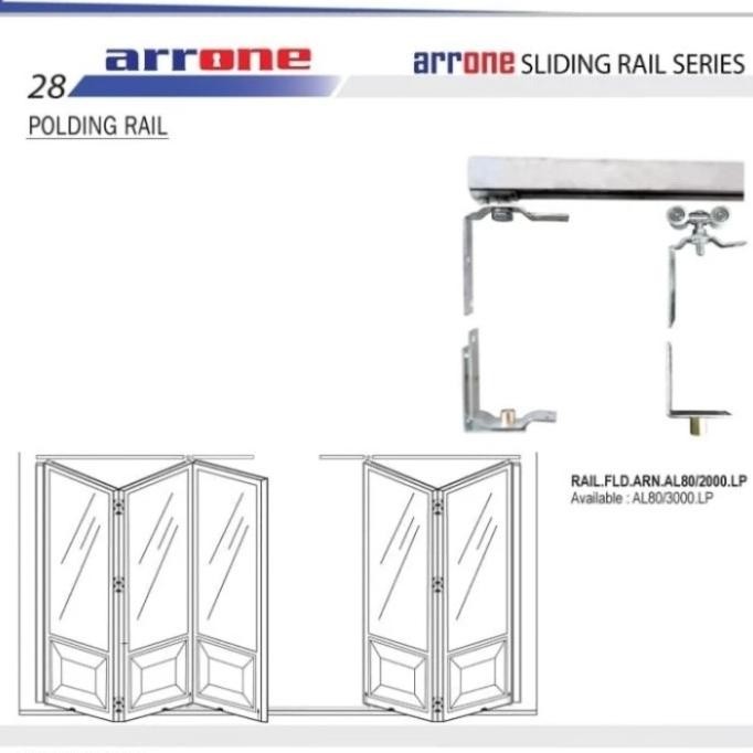 Jual Paket Folding Rail/Rel Pintu Lipat Sliding Gantung Aluminium ...