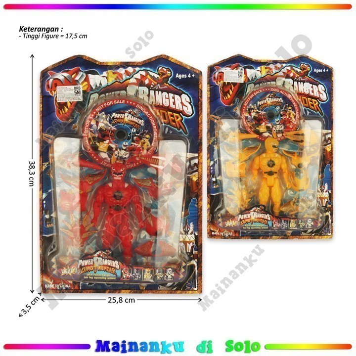 Jual [Mainanku] Mainan Figure Karakter Mirip Power Ranger 17,5 cm Lampu ...