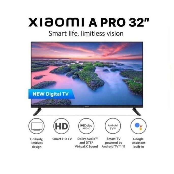 Jual Xiaomi Tv 32" Inch A Pro Hd Smart Led Dolby Audio Google Tv Bezel ...