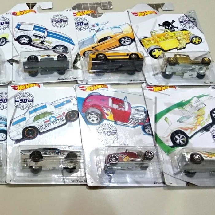 Jual Fhare Hot Wheels Larry Wood 50Th Series #1 Sampai #10 Complete Set ...