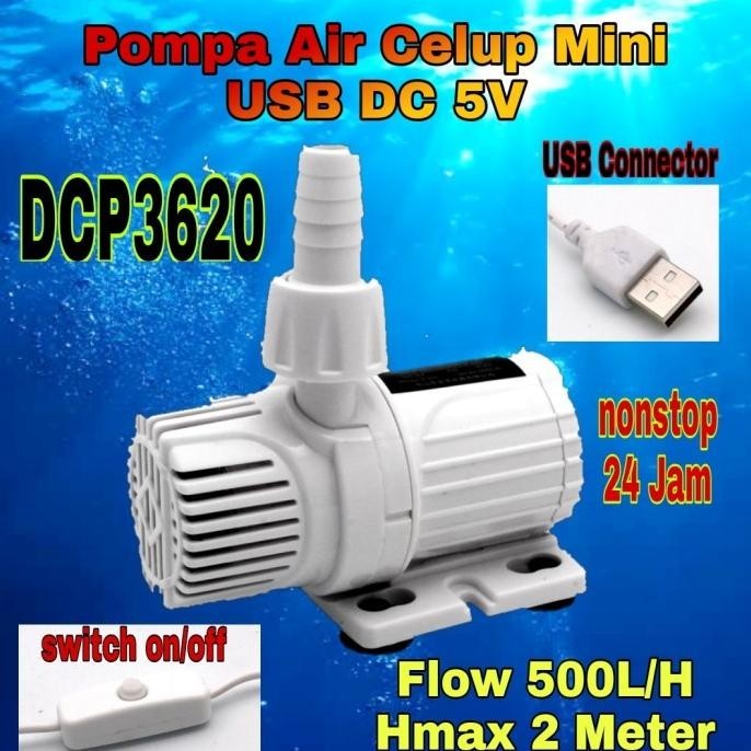 Jual Dcp3620 Pompa Air Celup Mini Dc 5V Usb Emergency Aquarium Kolam ...