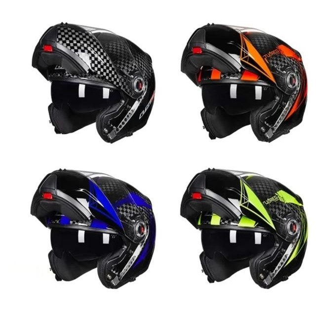 Jual Helm Modular Ls2 Carbon Fiber Ff394 Full Face Super Light Helmet ...