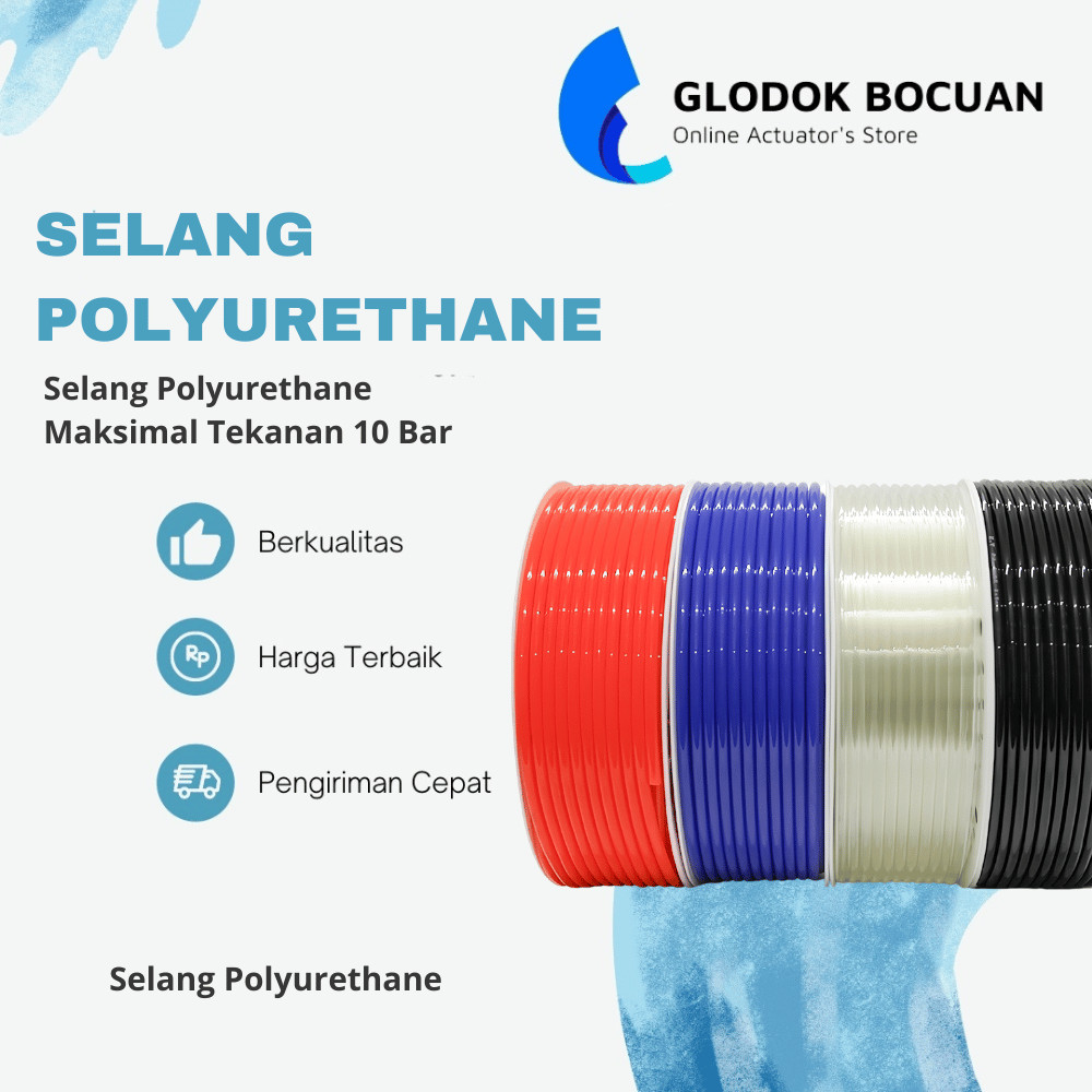 Jual SELANG ANGIN PNEUMATIC PU HOSE PU (POLYURETHANE) HARGA PER ROLL | Shopee Indonesia