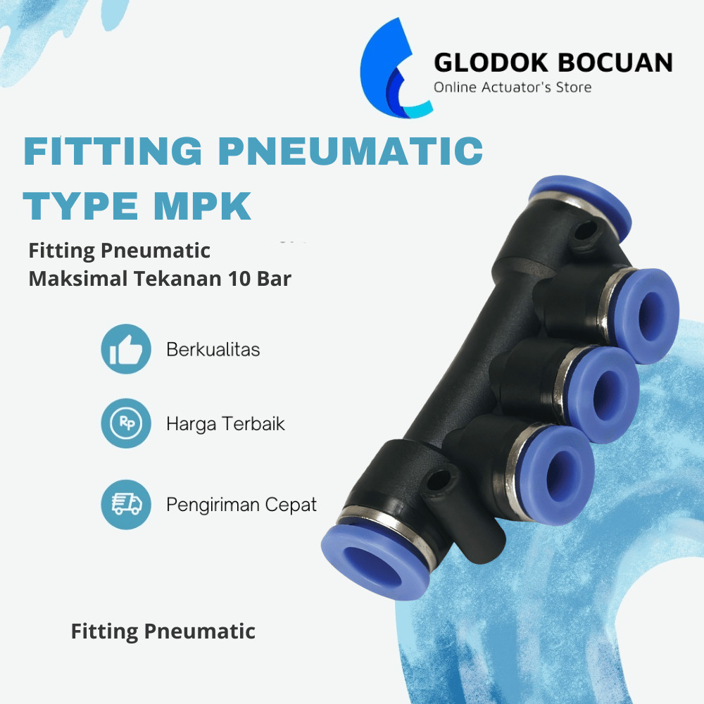 Jual MPK 12 Fitting Manifold Pneumatic Slip Lock 5 Way Selang 12mm ...