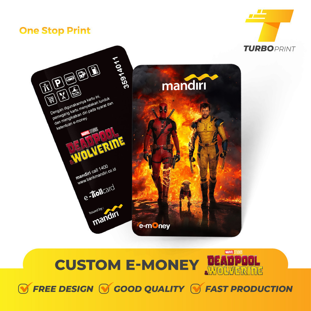 Jual E MONEY / FLAZZ CUSTOM SPECIAL EDITION DEADPOOL X WOLVERINE BRIZZI ...