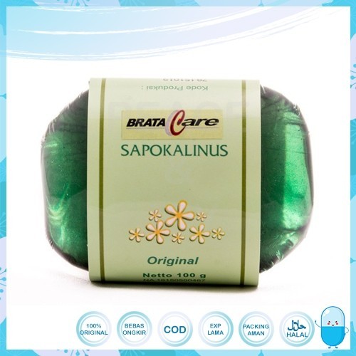 Jual SABUN HIJAU SAPOKALINUS 100 GR BRATACARE UNTUK BIANG KERINGAT ...