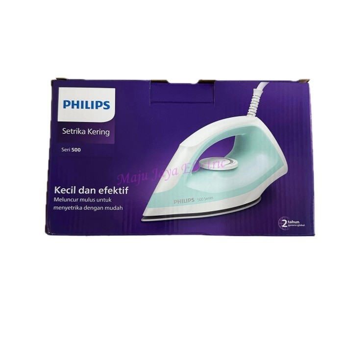 Jual Setrika Listrik Philips 500 Series Dry Iron DST0510/20 Biru ...