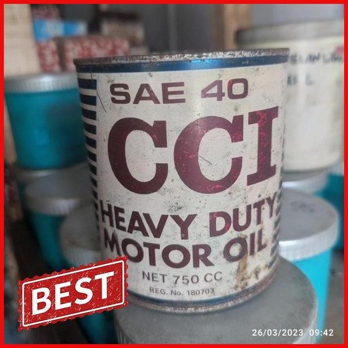 Jual [BKT] kaleng oli oil CCI Heavy duty Motor oil sae 40 oli kaleng ...
