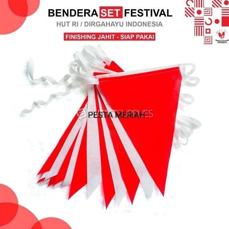Jual TERLARIS TERLENGKAP!! ISI 15 BENDERA HIAS MERAH PUTIH / BENDERA ...