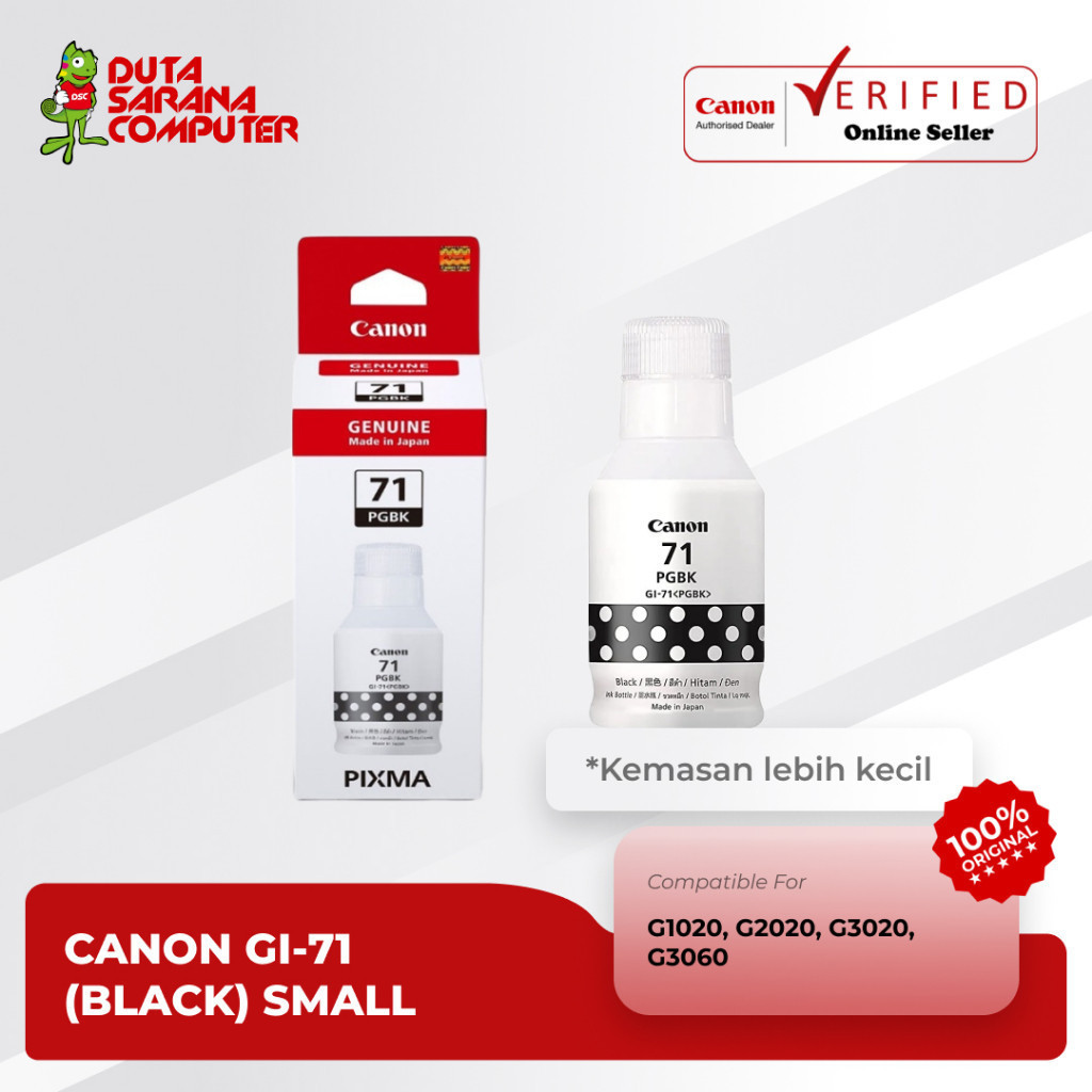 Jual CANON PIXMA GI-71 BLACK INK SMALL | Shopee Indonesia