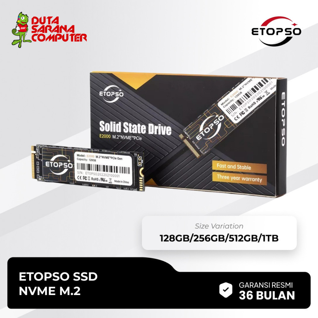 Jual ETOPSO SSD M.2 NVME 128GB 256GB 512GB 1TB | Shopee Indonesia