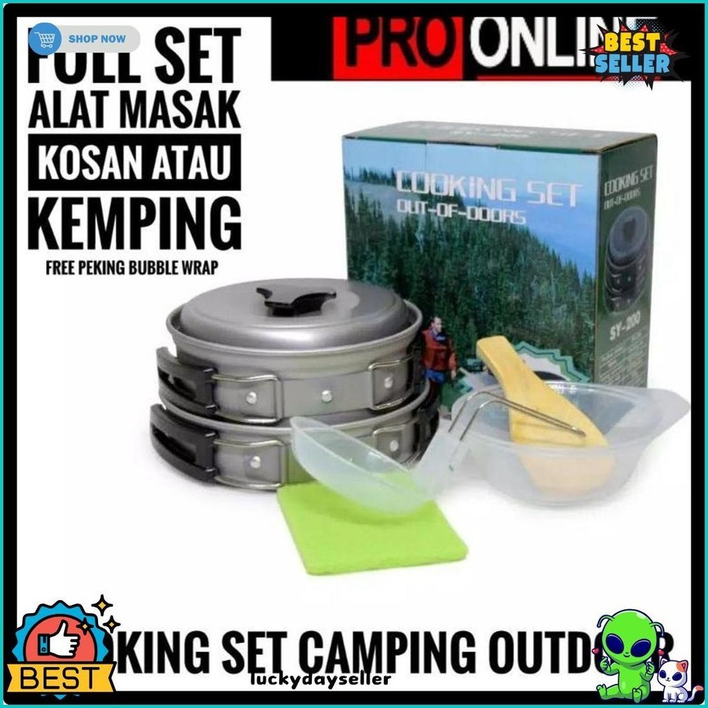 Jual Satu Set Alat Masak Panci Kemping Gunung Sy-200 Nesting 2 Person ...