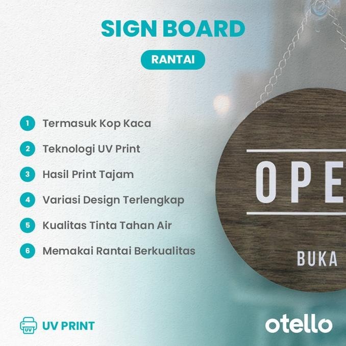 Jual TERBARU OPEN CLOSED SIGN BOARD KAYU SIGNAGE GANTUNG TOKO CAFE ...