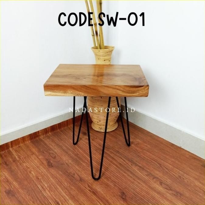 Jual WOODEN STOOL / STOOL KAYU / MEJA KAYU AESTHETIC / MEJA CAFE RUSTIC ...