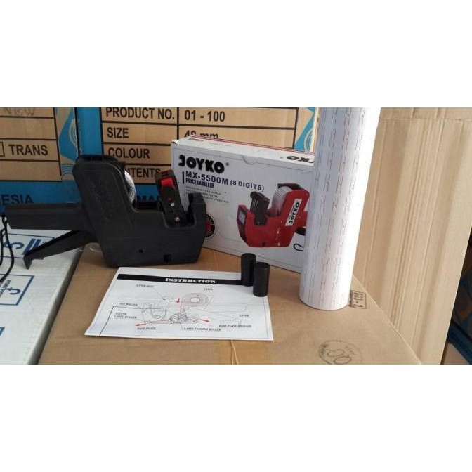 Jual Alat label harga Joyko MX5500M Set+kertas label 10 roll + 2 pcs ...