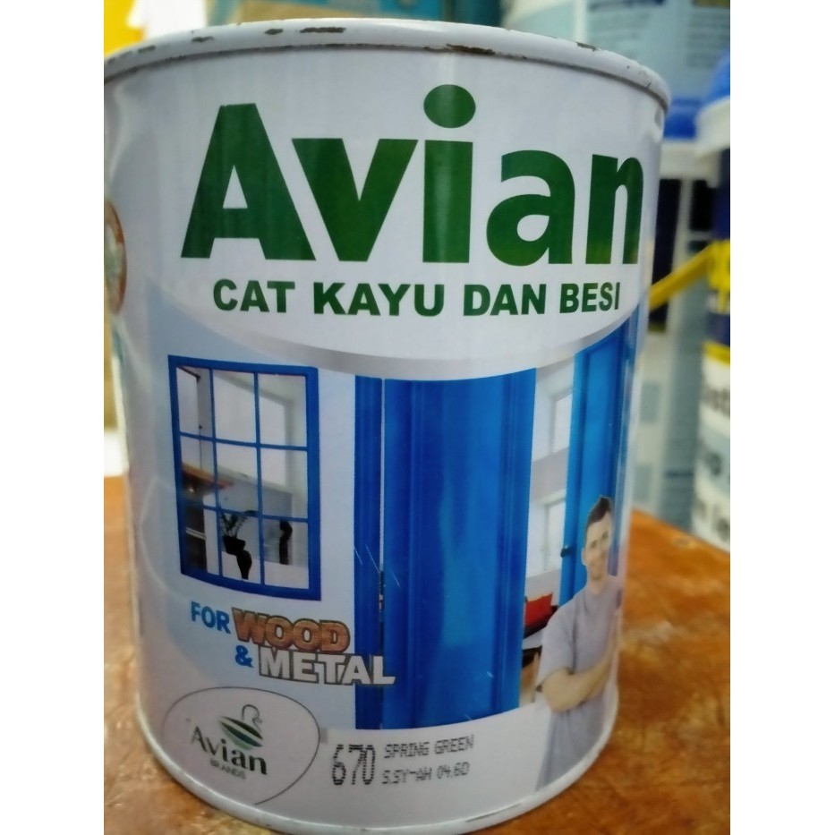 Jual Produk Cat kayu besi AVIAN 670 Spring Green cat minyak 1kg hijau ...