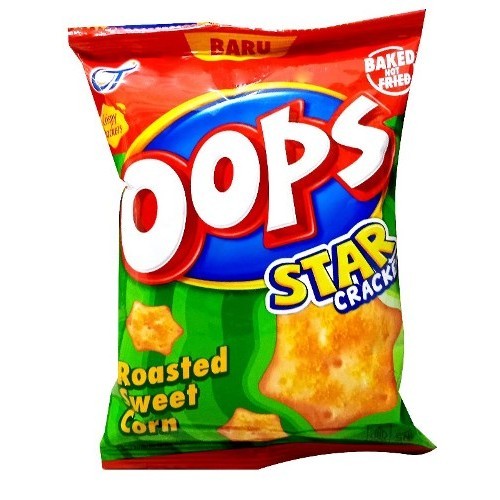 Jual S20153 OOPS ROASTED SWEET CORN STAR SNACK CRAKERS 45GR BKS MAJU ...