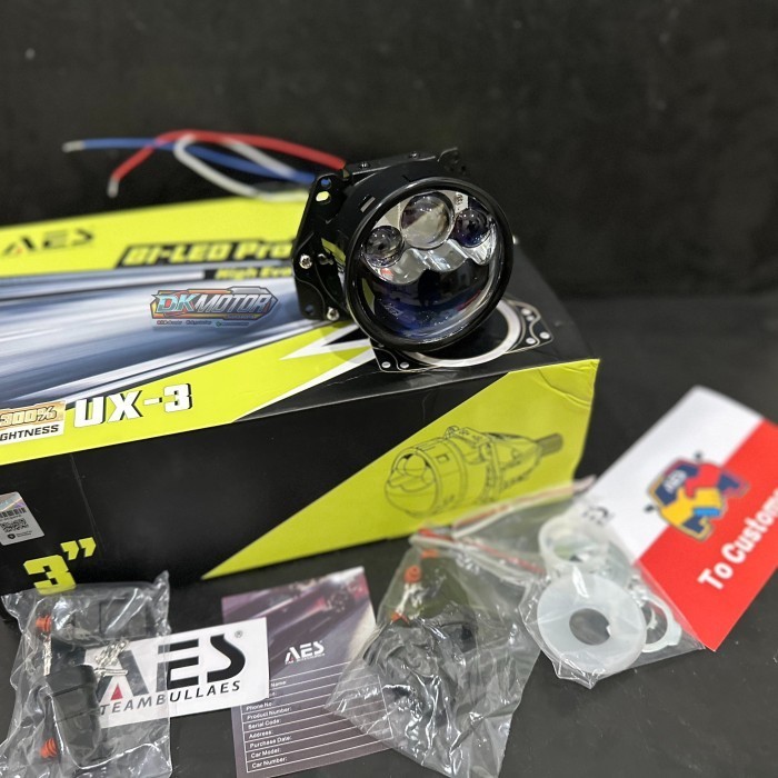 Jual Lampu Projector BILED AES UX 3 UX3 3Inch Triple Laser 80 Watt ...