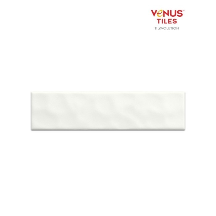 Jual Keramik Dinding Subway - Venus Takko White Matte Wave 75x300 Mm ...