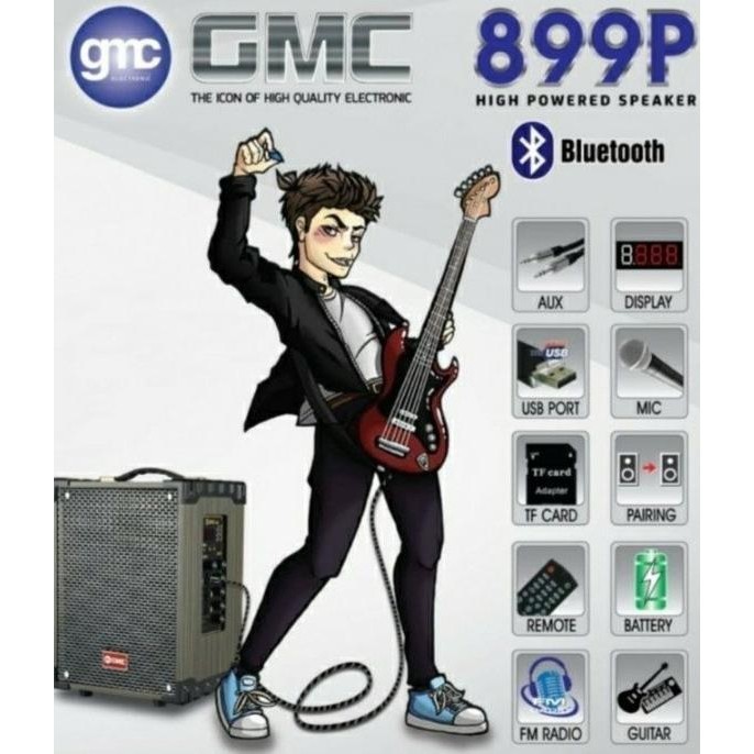 Jual Gmc 899P Speaker Bluetooth Free 2 Mic Wireless Profesional Karaoke ...