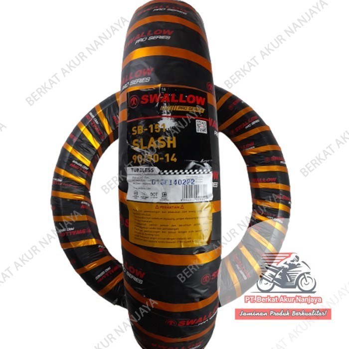Jual Swallow Slash 90/90 ring 14 Ban Tubeless SB151 SB 151 Free Pentil ...