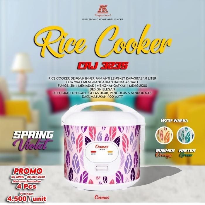 Jual RICE COOKER COSMOS MAGIC COM 1.8 LITER CRJ 323S 323 | GARANSI ...