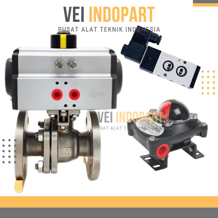 Jual Actuator Ball Valve Stainless Flange JIS 10K Double Acting 1 1/2 Inch | Shopee Indonesia