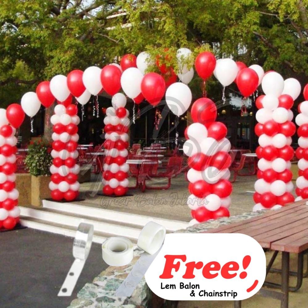Jual BIG SALE [ISI 100PCS PREMIUM MERAH PUTIH] - Paket Balon ...