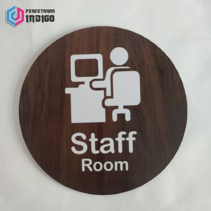 Jual Terlaris papan tanda sign board bulat Staff Room Keren | Shopee ...