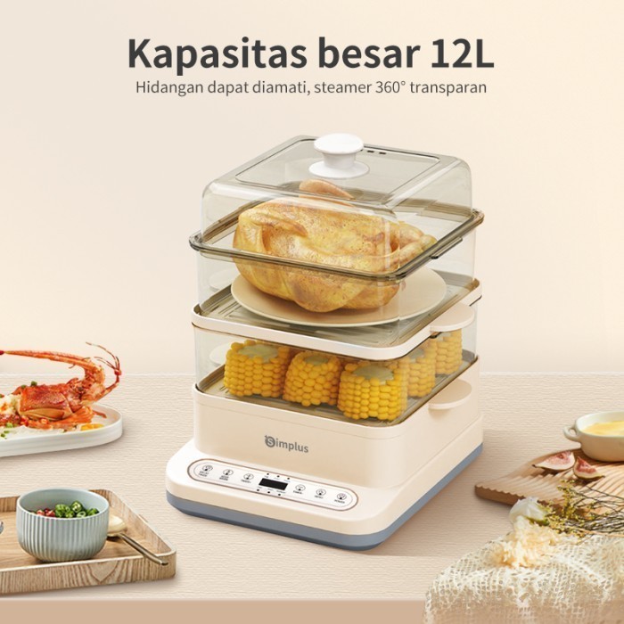 Jual Simplus Food Steamer 12L Panci Kukus /Kukusan/Dantang/Pengukus ...