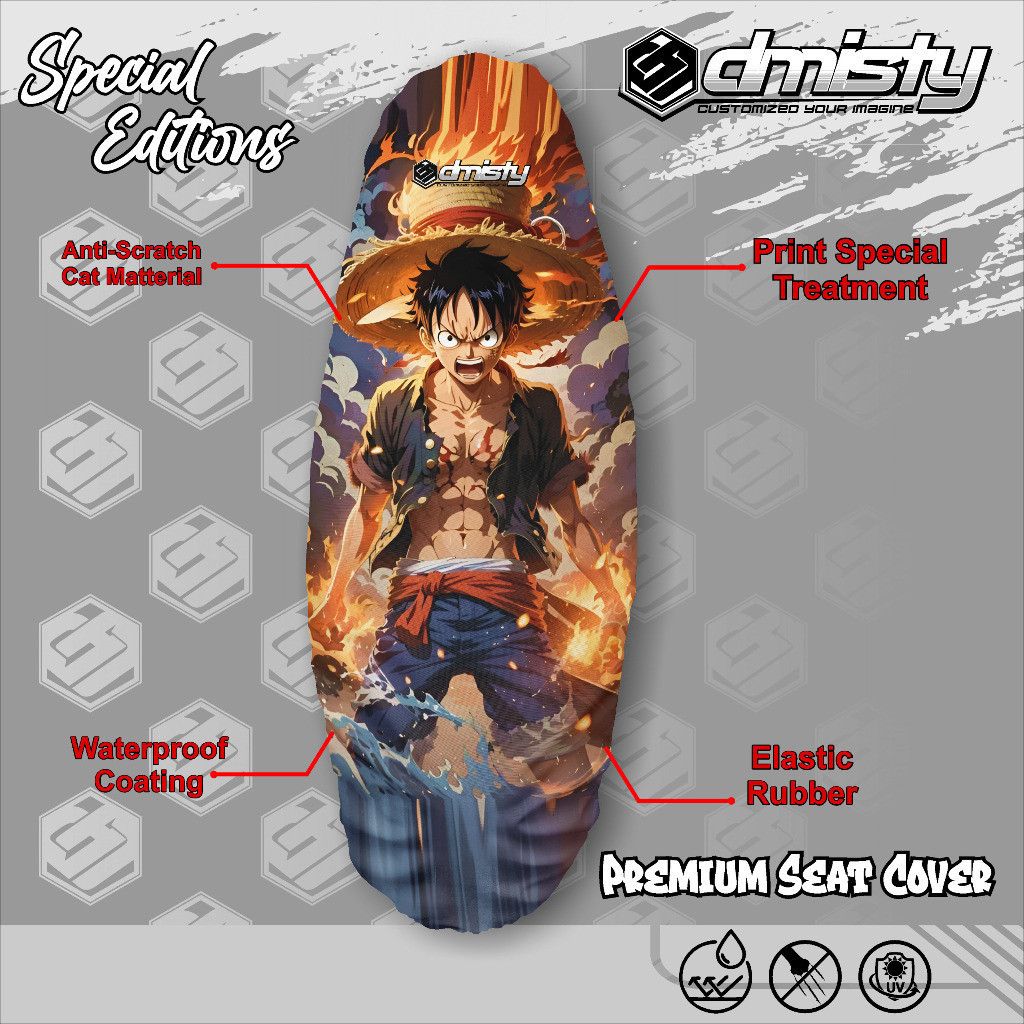 Jual DMISTY [ LUFFY 03 ] COVER SARUNG JOK MOTOR UNIVERSAL FULL PRINT ...
