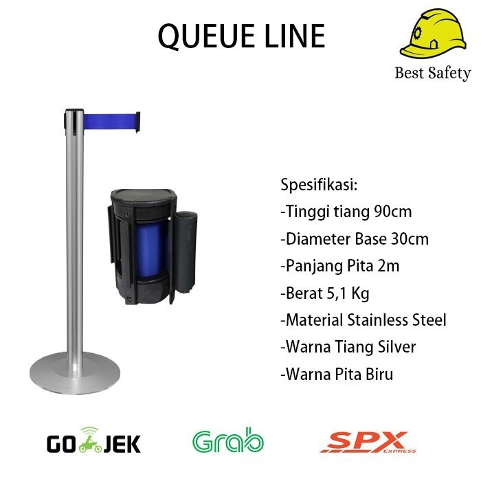 Jual Original Tiang Antrian / Queue Line Separator Stainless | Shopee ...
