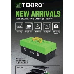 Jual Original Tekiro Tool Box Plastik 3 Susun / Kotak Perkakas Plastik St-Tb2046 | Shopee Indonesia