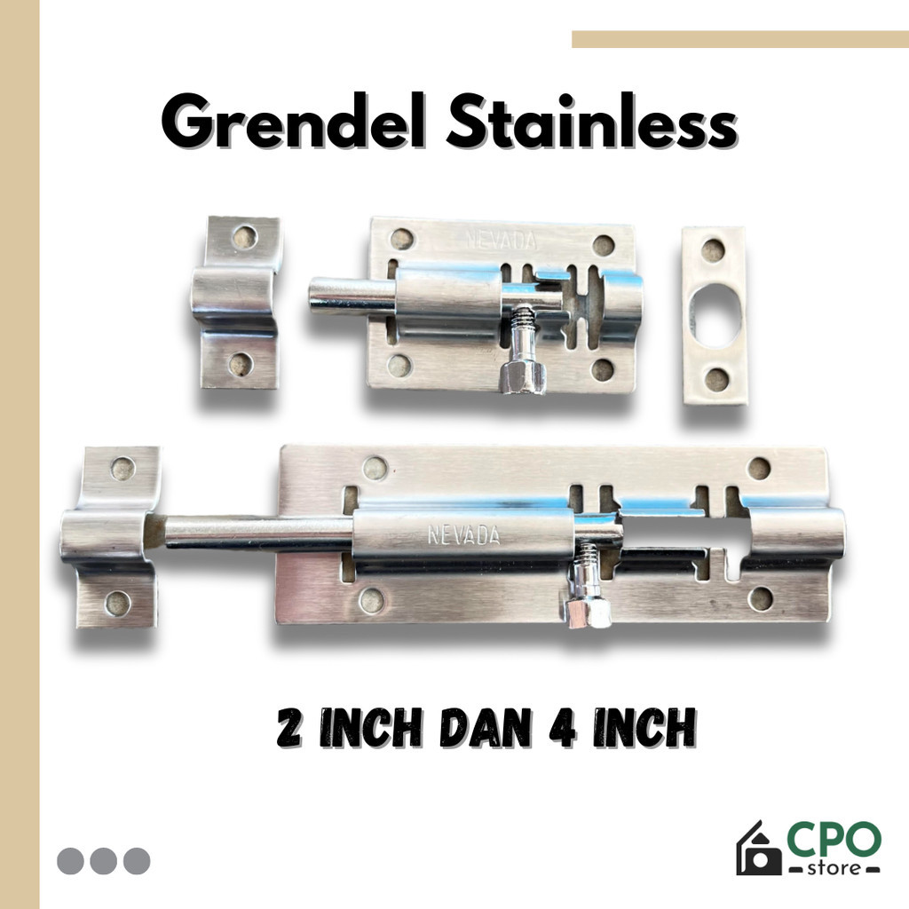 Jual Grendel / Grendel Pintu dan Jendela Bahan Stainless Ukuran 2 Inch ...