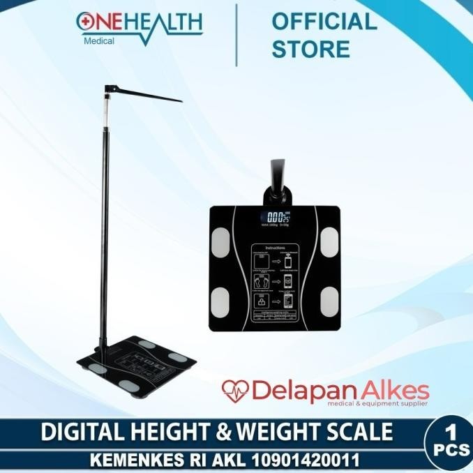 Jual Onehealth Stadiometer Timbangan Digital + Ukur Tinggi Badan ...