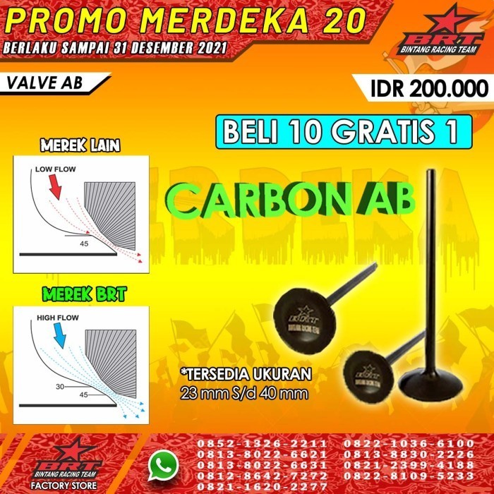 Jual KLEP CARBON 19/40AB BATANG 5 MM | Shopee Indonesia